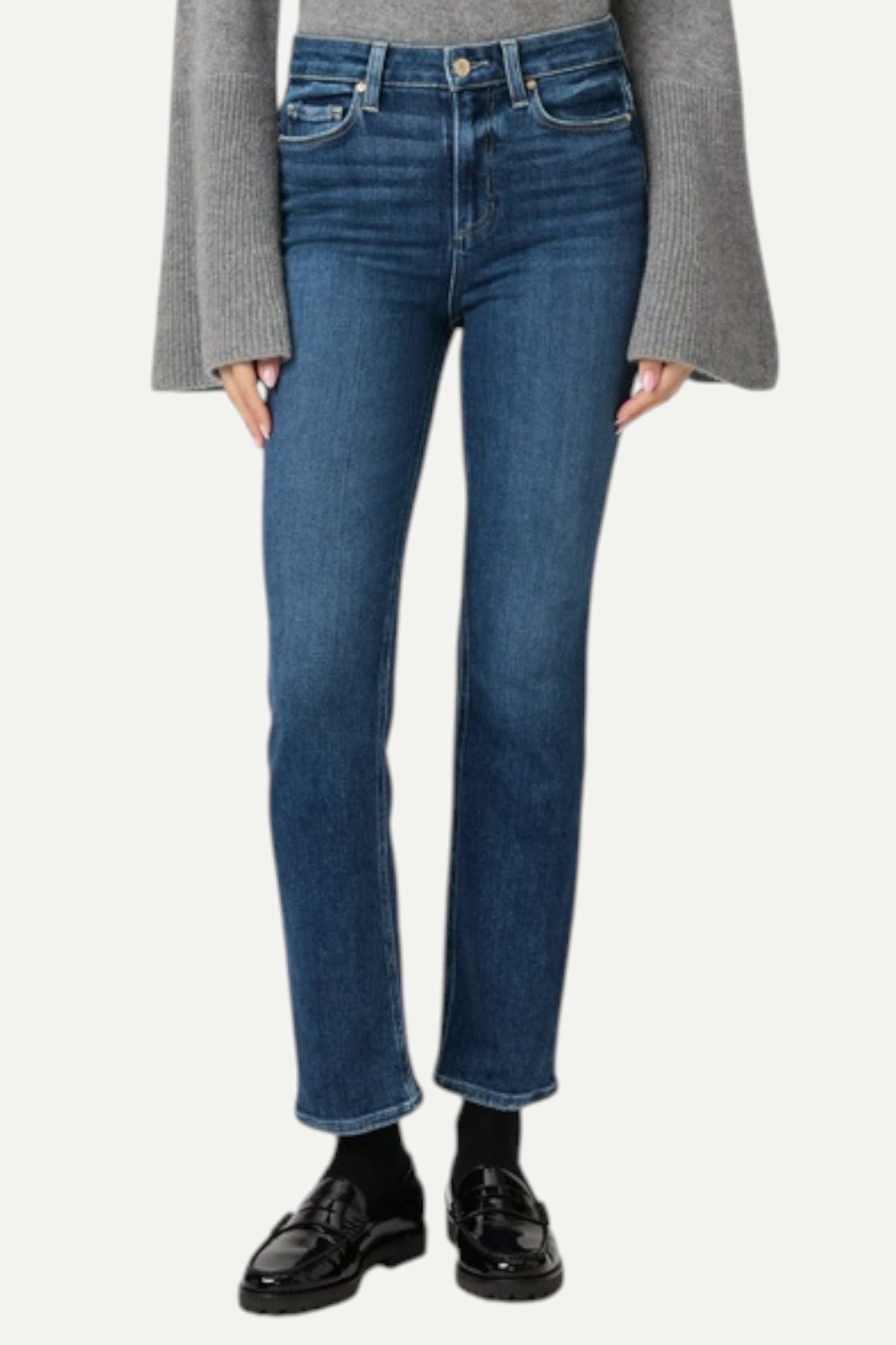 Paige Cindy Straight Leg Denim, Arpeggio - Monkee's of the Village