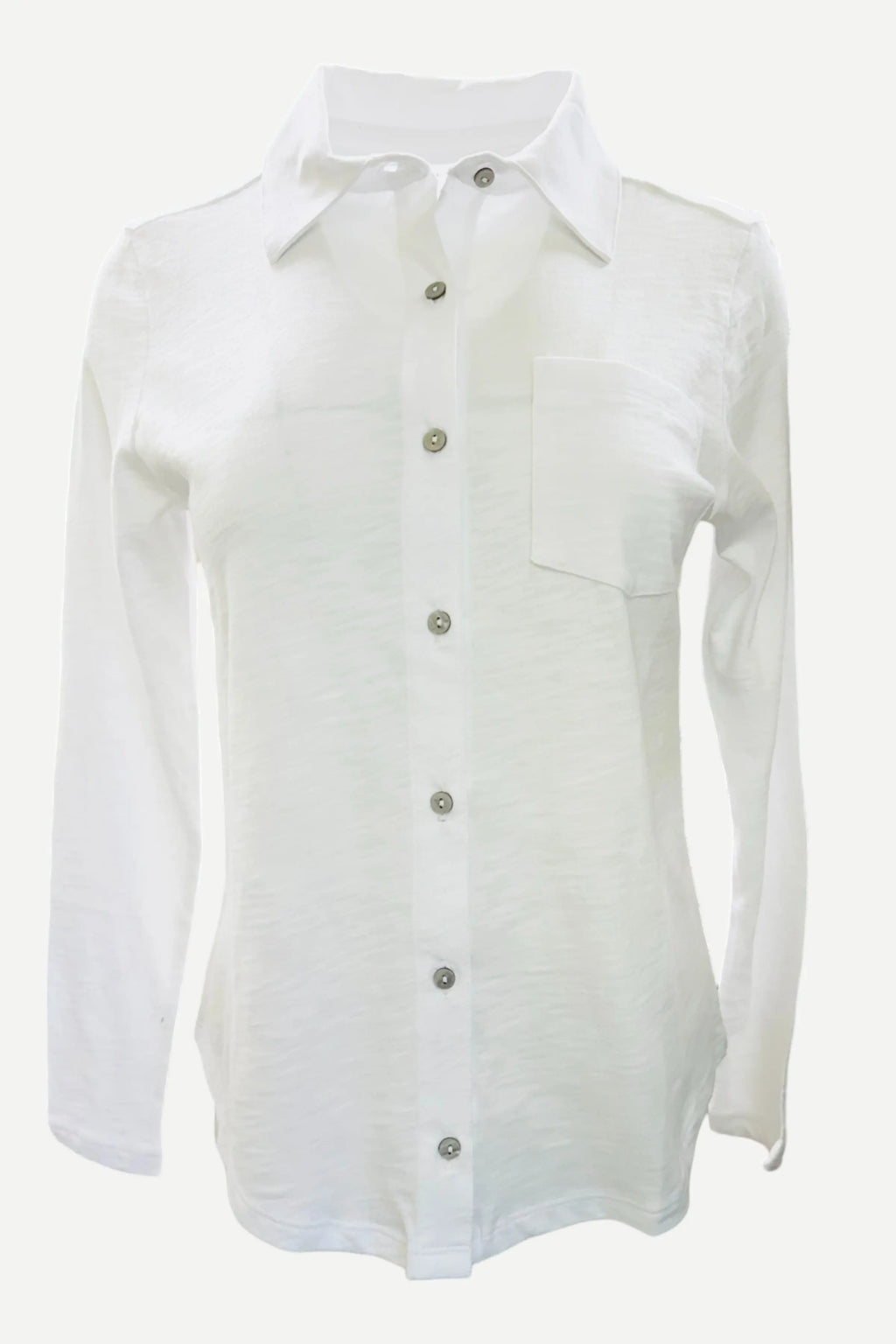 Elliott Lauren Button Front Shirt, White – Monkee's of the Village
