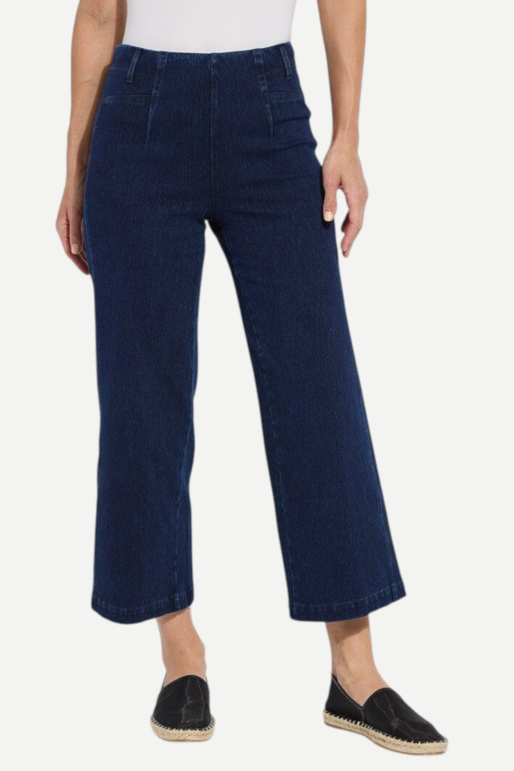 Lysse Layton Wide Leg Crop, Dark Indigo - Monkee's of the Village