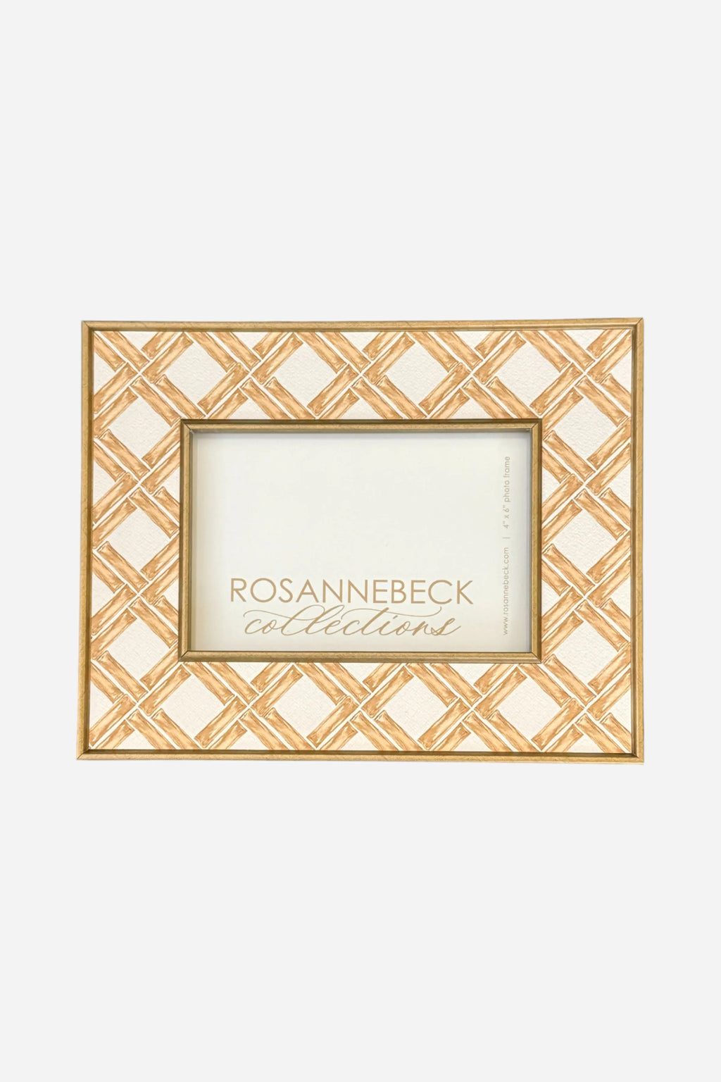 Rosanne Beck Collections, 4x6 Frame, Gold Bamboo Trellis, Gold ...
