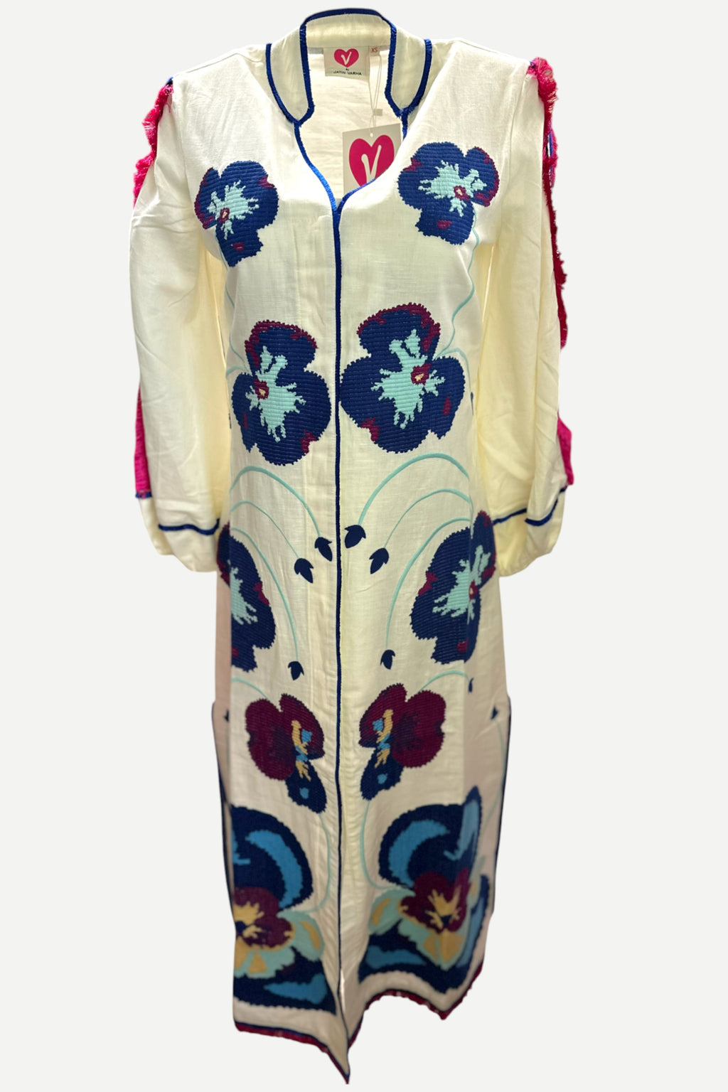 V by Jatin Varma Arya Dress, White Navy – Monkee's of the Village